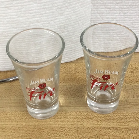 Jim Beam | Dining | New 2 Jim Beam Fire Shot Glasses | Poshmark